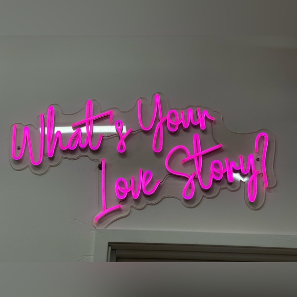 Other | Whats Your Love Story Pink Neon Signage | Poshmark